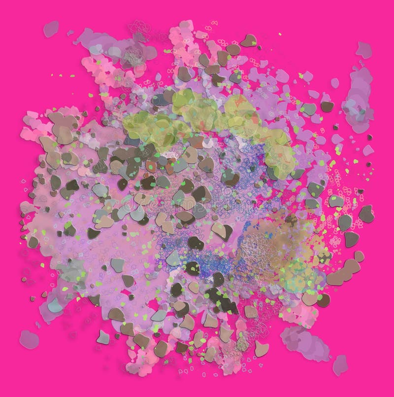 Artistic Blended Messy Shapes Background Pattern Abstract. Digital ...