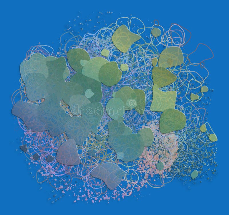 Artistic Blended Messy Shapes Background Pattern Abstract. Drawing ...