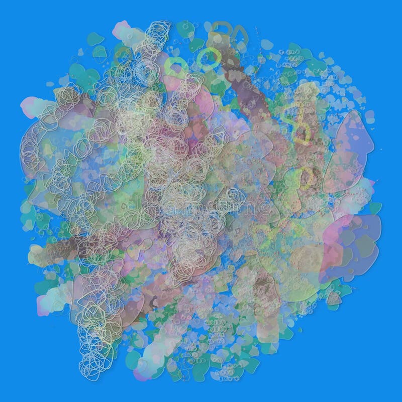 Artistic Blended Messy Shapes Background Pattern Abstract. Style ...