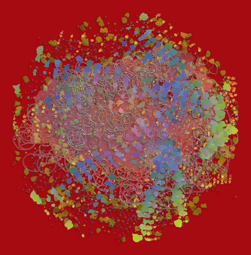 Artistic Blended Messy Shapes Background Pattern Abstract. Surface ...