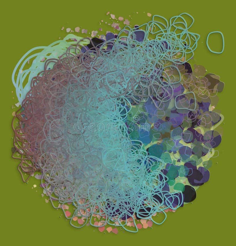 Artistic Blended Messy Shapes Background Pattern Abstract. Template ...