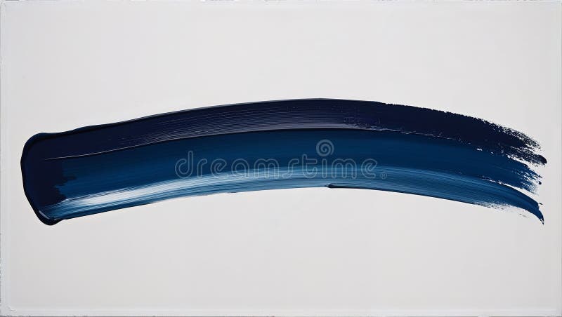 Artistic Blue Brushstroke Across White Canvas, Modern Style Stock ...