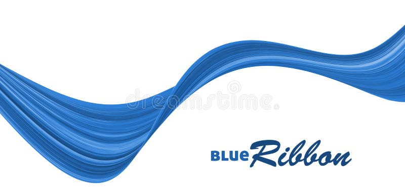 Artistic Blue Twisted Ribbon. Vector Graphics Stock Vector ...