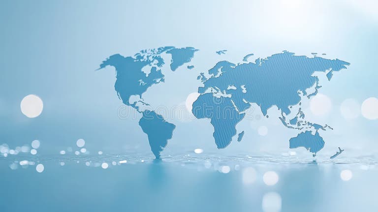 Artistic Blurred World Map, Soft Focus Perspective on Global Geography ...