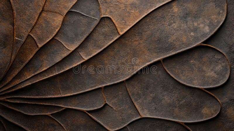 Artistic Brown Leather Texture with Layered Patterns Creating a Unique ...