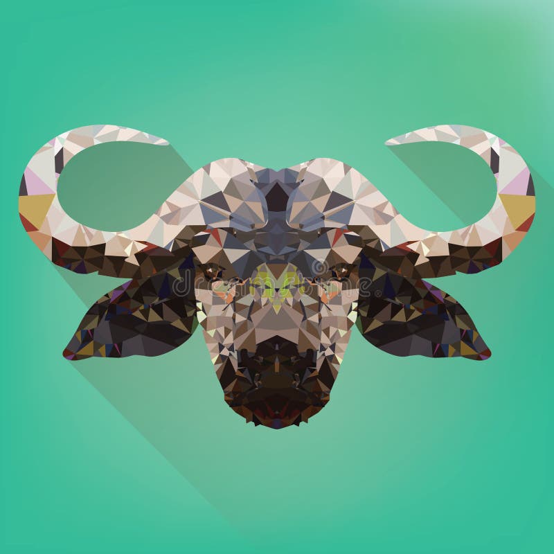 Artistic Buffalo Head Vector Design. Stock Vector - Illustration of ...