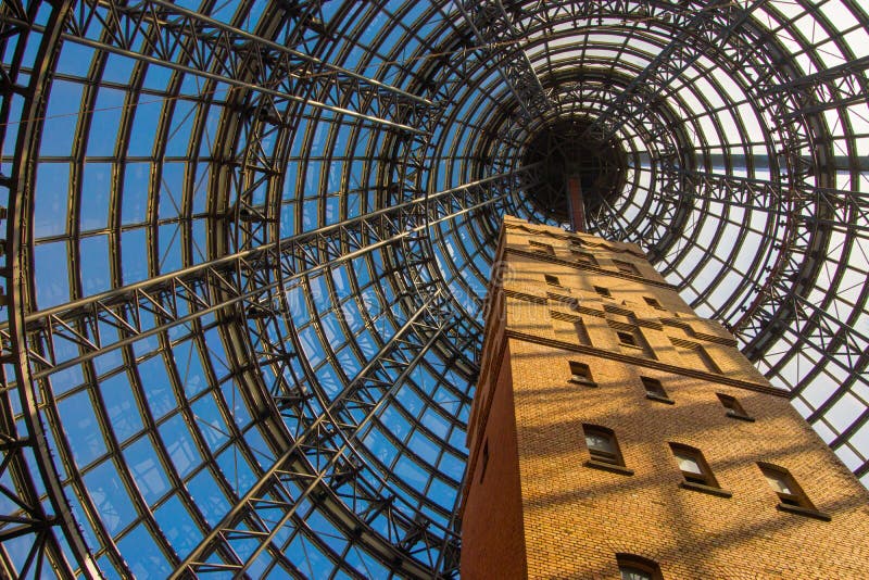 Artistic Building in Atrium Stock Photo - Image of modern, glass: 91035470