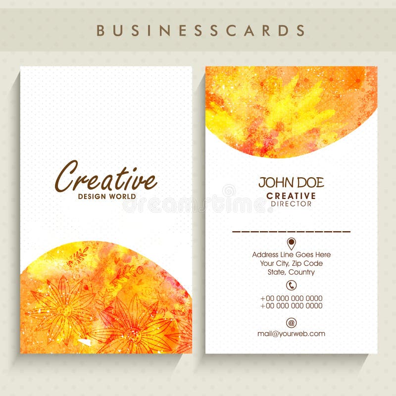Artistic Business or Visiting Card Set. Stock Illustration ...