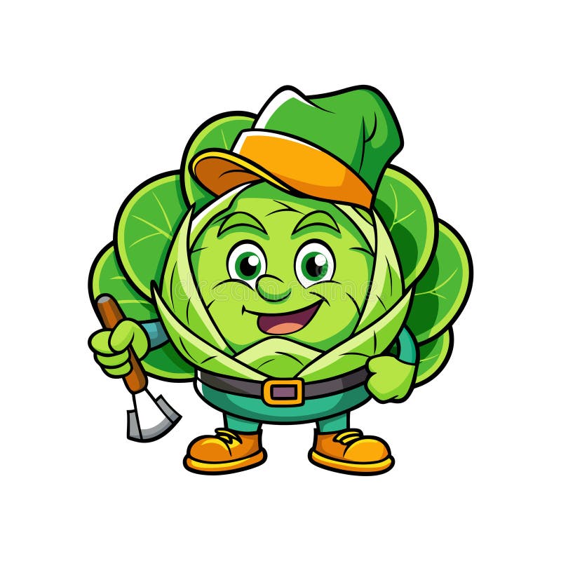 Artistic Cabbage in Sleep Deprived Weaving Stock Illustration ...