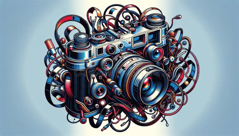 Artistic Camera Composition Stock Photo - Image of visual, equipment ...
