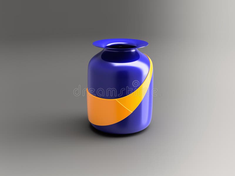 An Artistic Ceramic Container - Rendered Image Stock Illustration ...