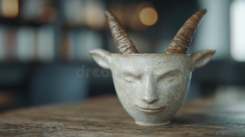 Artistic Ceramic Sculpture of a Mythical Creature Stock Illustration ...