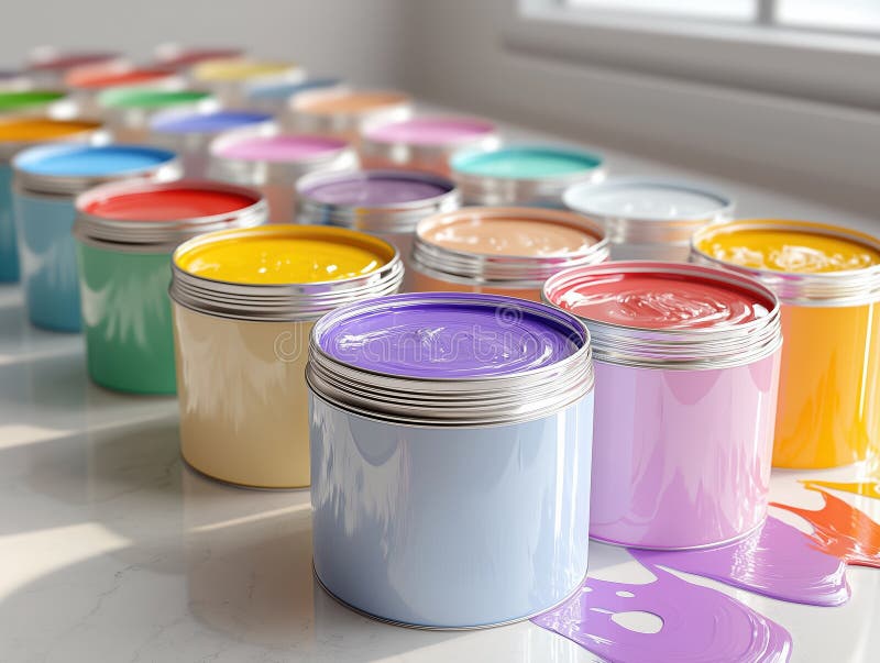 Artistic Chaos: a Symphony of Paint Colors Stock Illustration ...