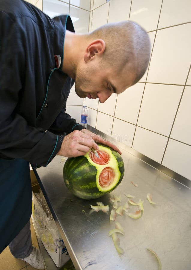 Artistic chef stock image. Image of chef, cooking, garnishing - 6981675