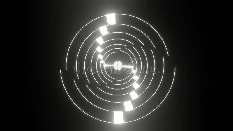 Artistic Circle Motion of Light at Dark Background. Loop Animation ...