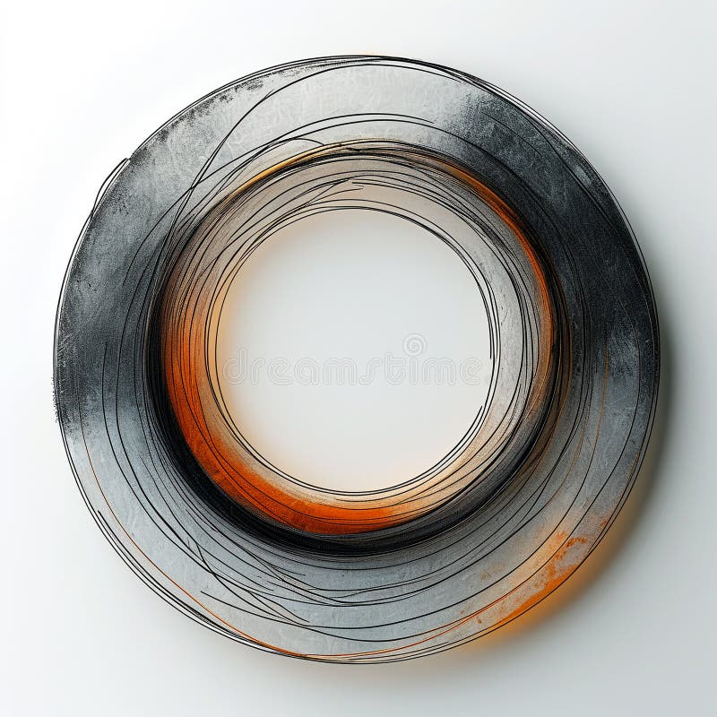 Intricate Circular Design with Layered Textures in an Artistic Abstract ...