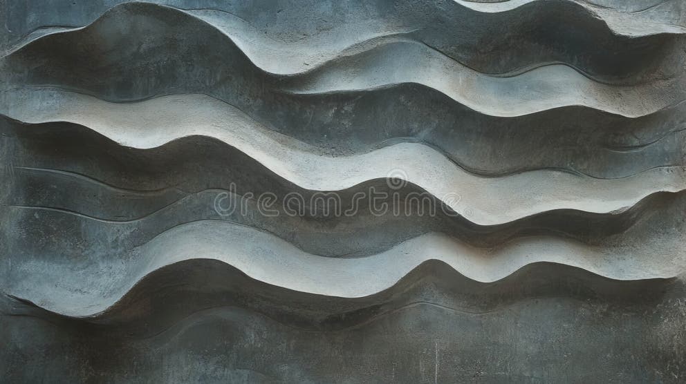 Artistic Clay Wall Texture with Layered Wave Patterns for Interior ...