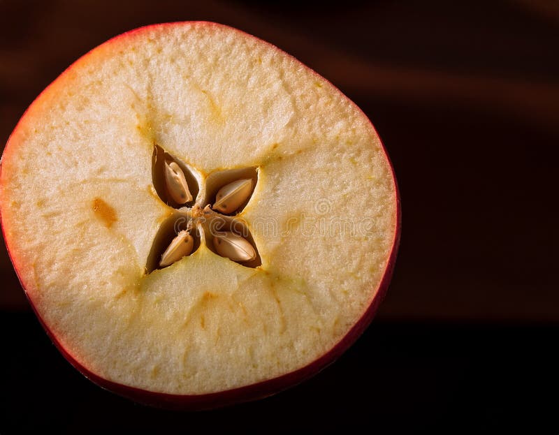 An Artistic Close-up of an Apple S Cross-section Revealing Its Seeds ...