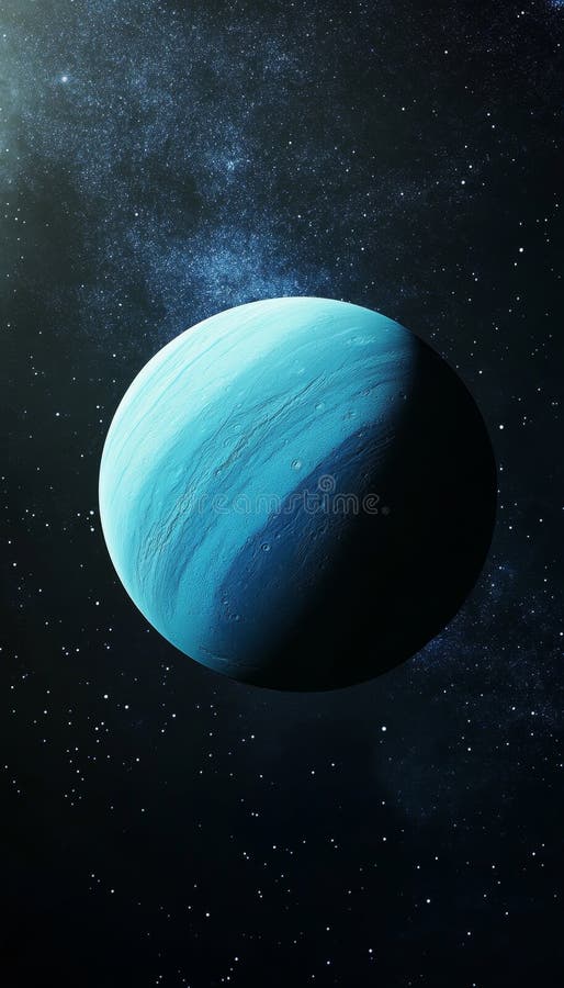 Artistic Close Up of Uranus Showcasing Its Vivid Colors and Unique ...