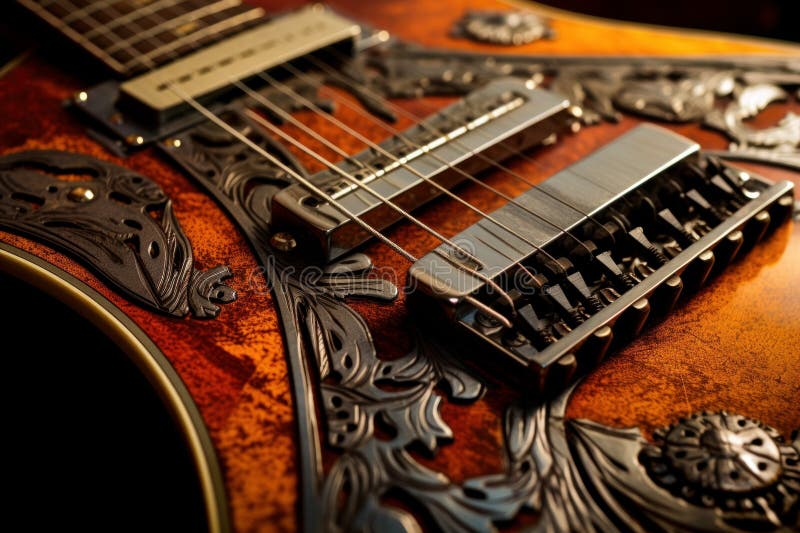 Artistic Closeup Guitar. Generate Ai Stock Photo - Image of music ...