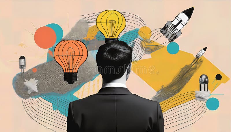 Artistic Collage Exploring Innovative Solutions through a Symphony of ...