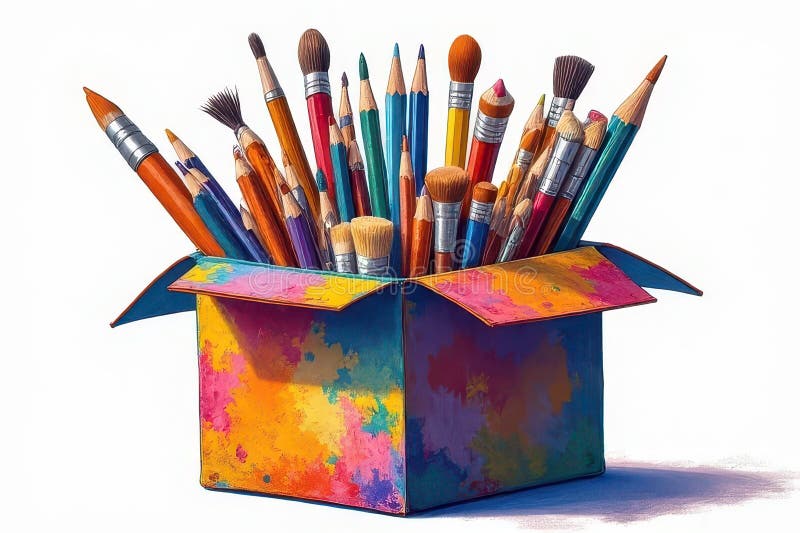 Creative Collage Present Container Stock Illustration - Illustration of ...