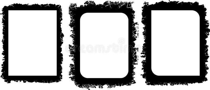Artistic Collection of Grunge Photo Frames Featuring Distressed Rectangular, Stock Vector ...