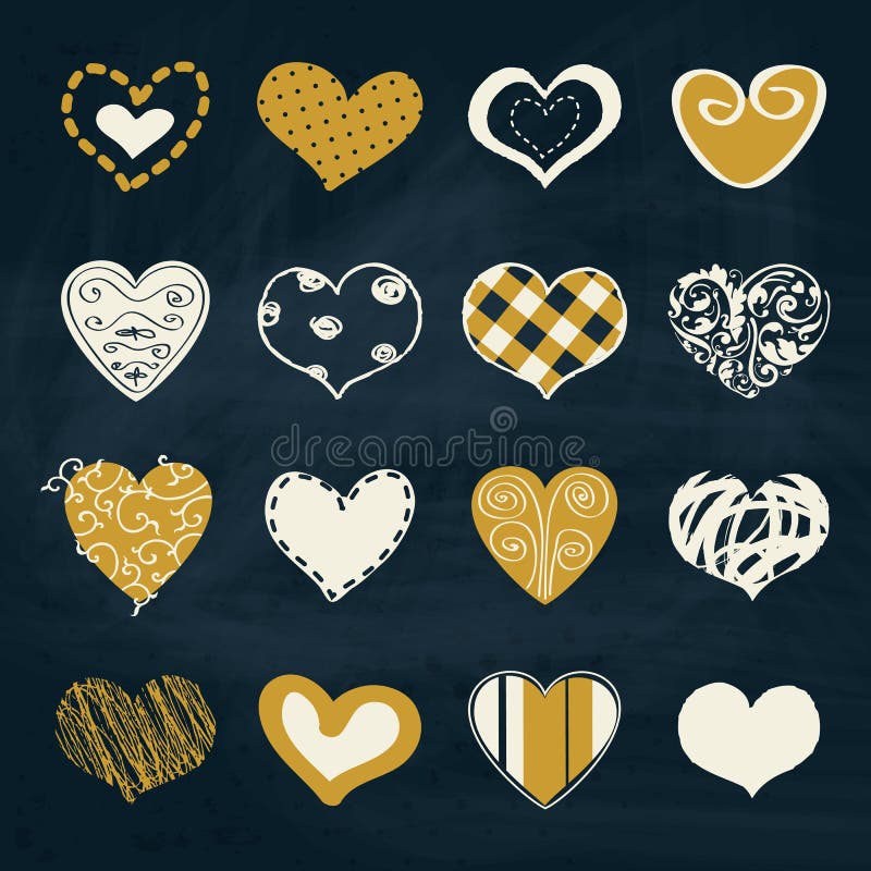 Artistic Collection of Hearts in Assorted Designs Stock Vector ...