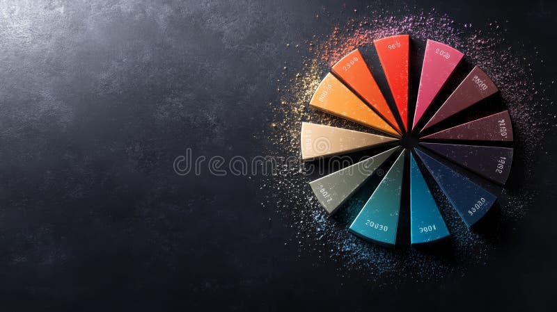 Artistic Color Palette Arrangement on a Textured Background, Showcasing ...