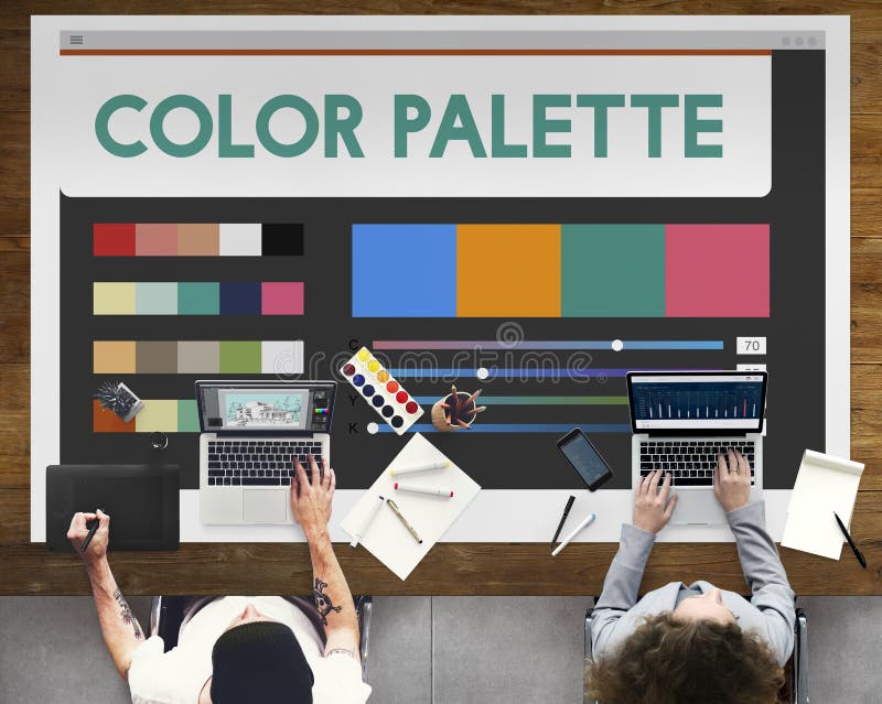 Artistic Color Palette Creative Concept Stock Image - Image of painting ...