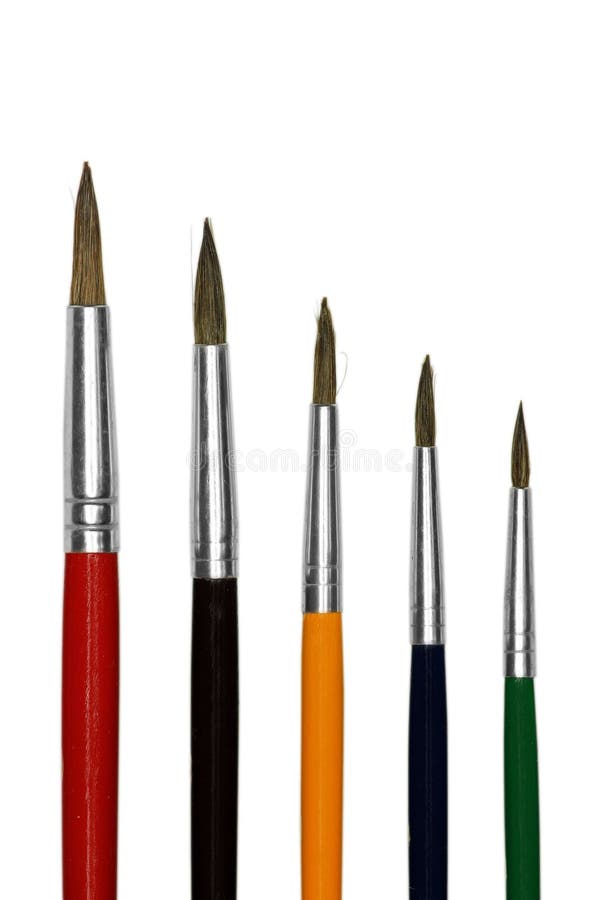 Artistic Colored Paint Brushes Stock Image - Image of portrait ...