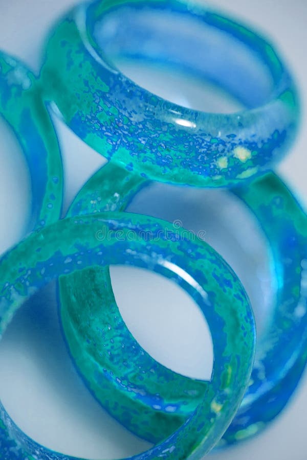 Artistic Colorful Beautiful Modern Light Blue Rings Circle Curved ...