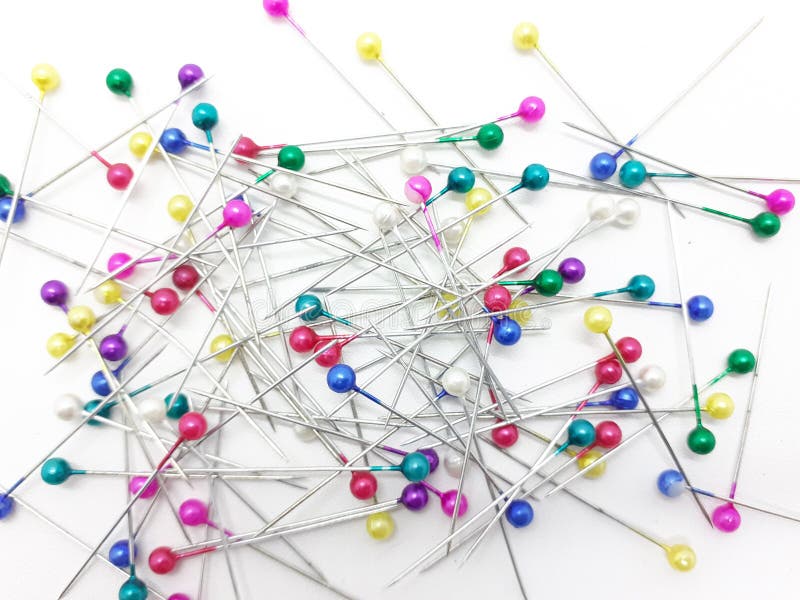 Artistic Colorful Needles for Tailor Application in White Isolated ...