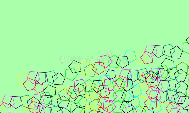 Artistic Colorful Pentagon Background Pattern Abstract. Effect, Backdrop, Messy & Vector. Stock ...