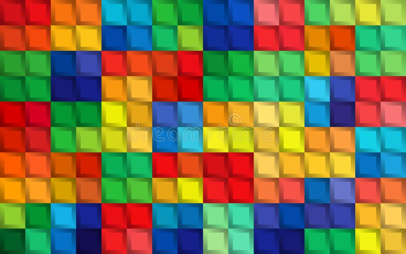 Artistic Colorful Square Design for Pattern and Background Stock ...