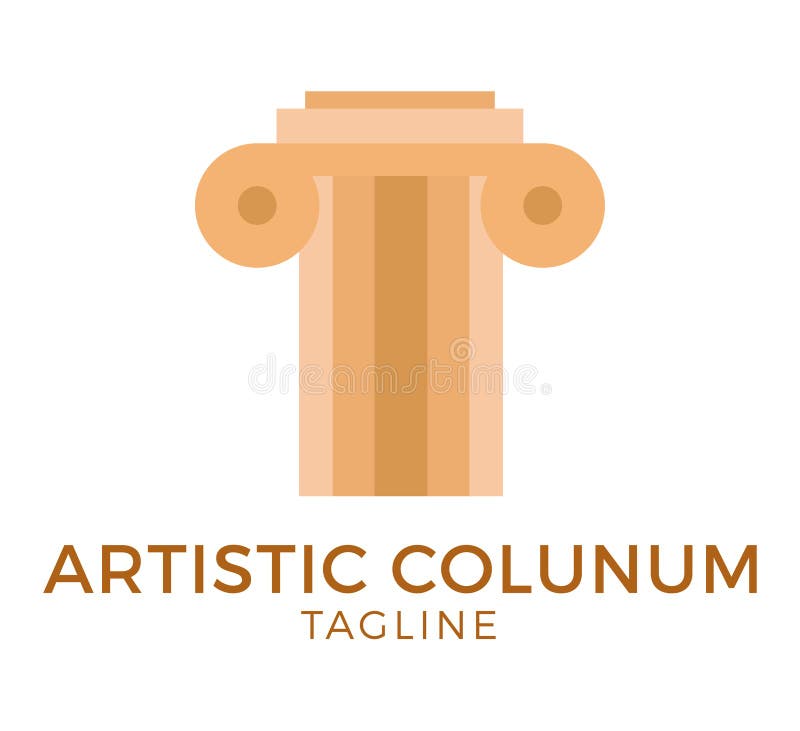 Artistic Column Vector Logo Template Design Stock Vector - Illustration ...