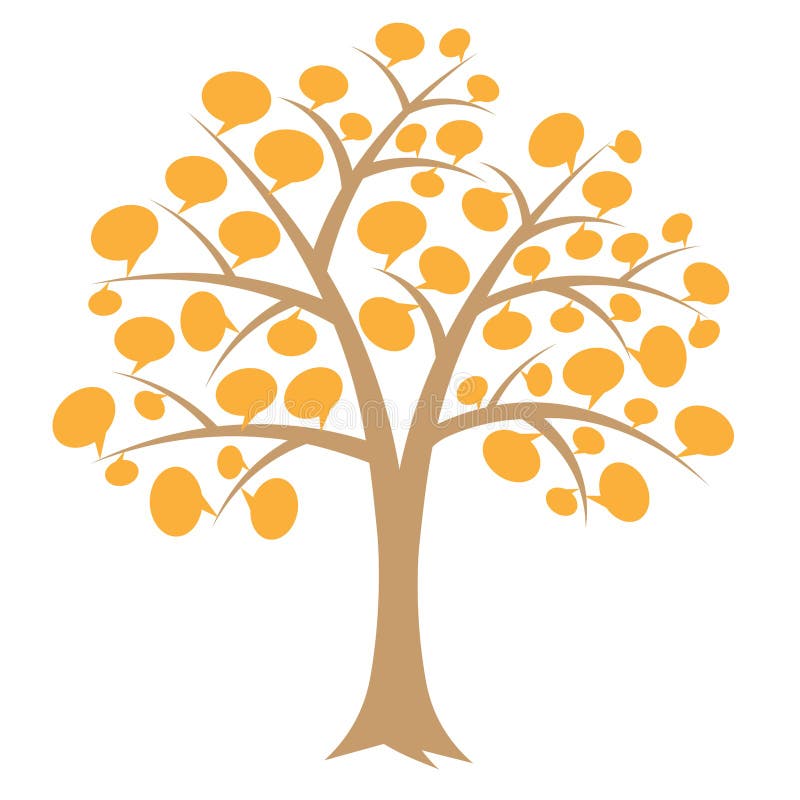Bright Communication Tree, Vector Illustration Stock Vector ...
