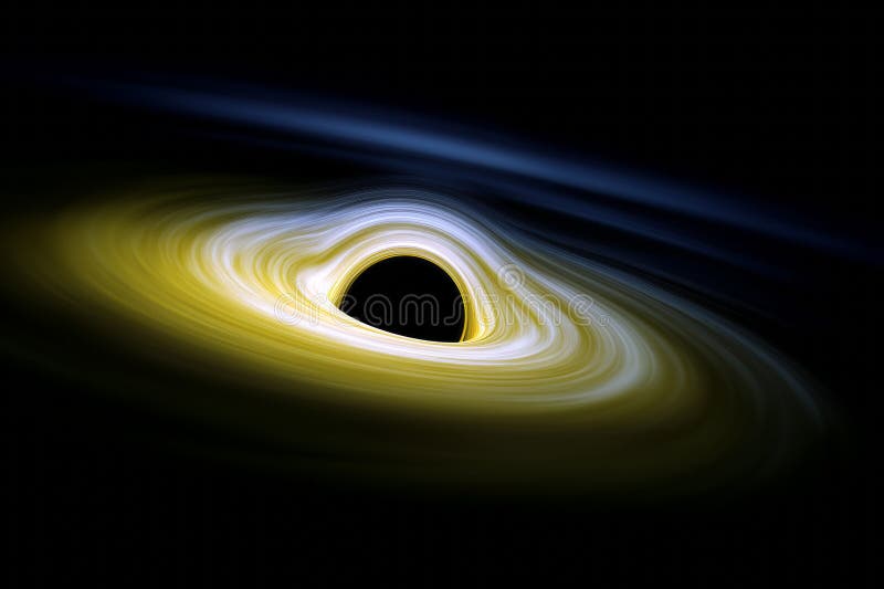 Artistic Composition of a Black Hole Distorting the Structure of Space ...