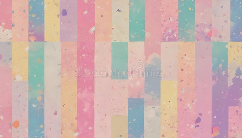An Artistic Composition Featuring a Mosaic of Pastel-colored Stripes ...
