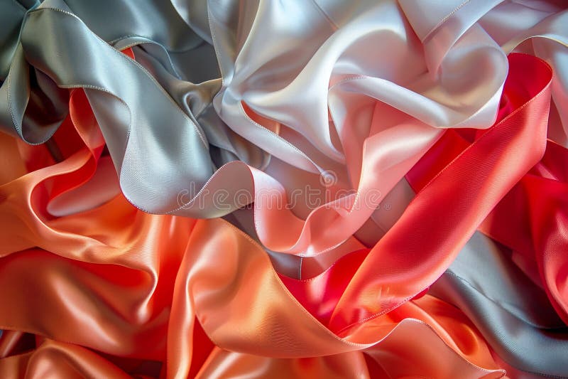 Artistic Composition of Satin Ribbons Stock Illustration - Illustration ...