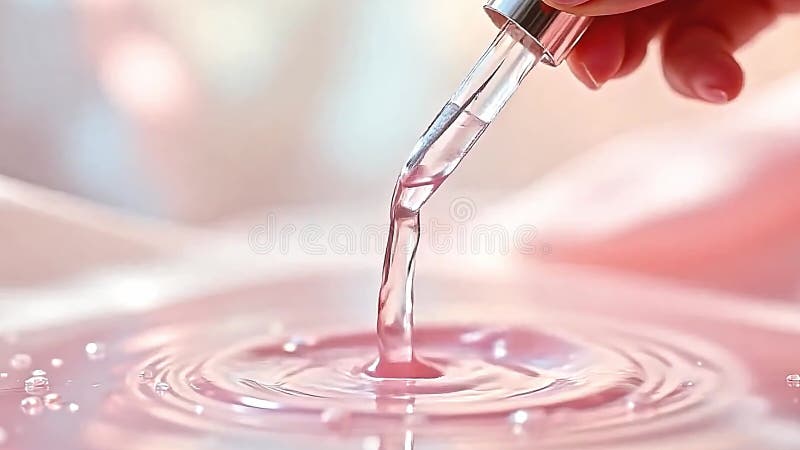 An Artistic Composition of Serum Application, a Hand Delicately ...