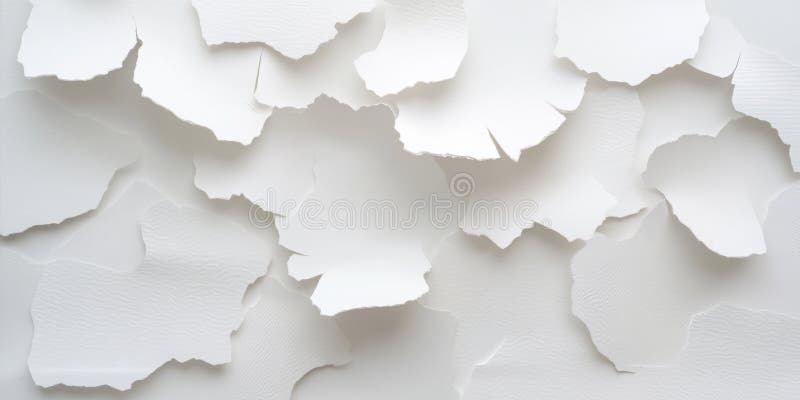 Artistic Composition of Torn Paper Pieces in Minimalist Stock ...