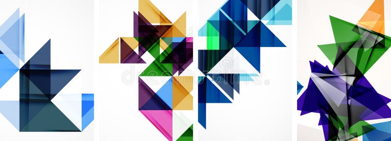 Artistic Composition with a Triangle, Rectangle, and Violet Magenta ...