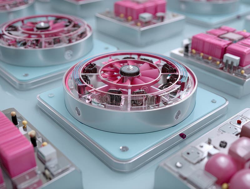 An Artistic Concept Image Showcases Advanced Electronics with a Central ...