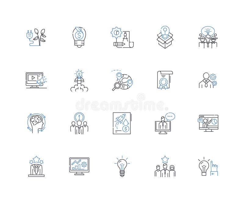 Artistic Concept Line Icons Collection. Creativity, Imagination ...