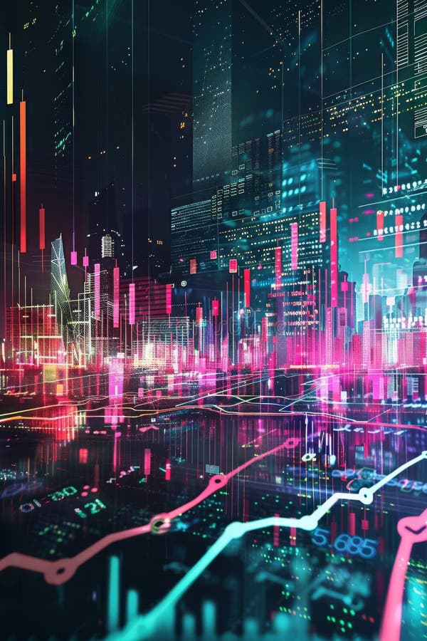 Artistic Conceptual Visualization of Market Forecasting. Stock ...