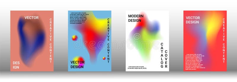 Artistic Covers Design. Creative Fluid Colors Backgrounds. Set of ...