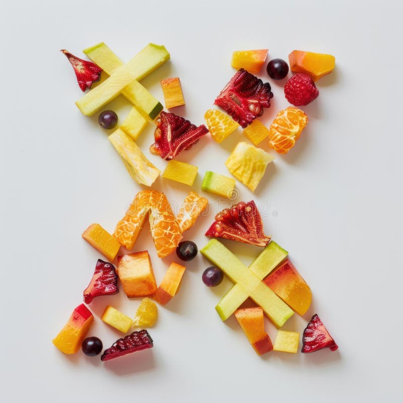 Artistic X a Creative Assembly of Shapes and Textures Stock ...