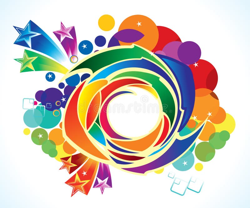 Artistic Creative Colorful Rainbow Explode Stock Vector - Illustration ...