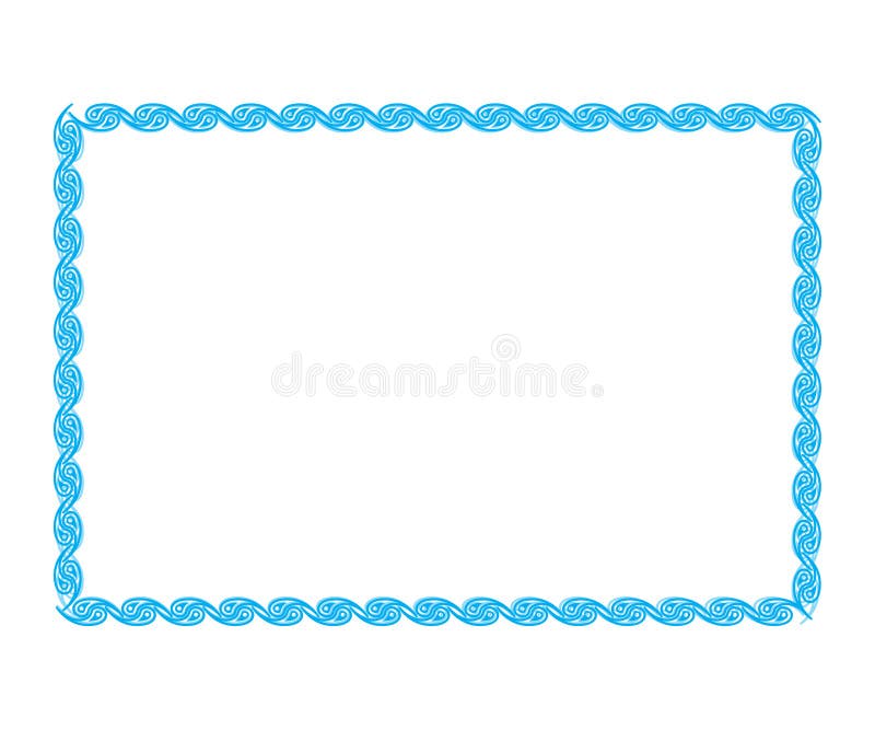 Artistic Creative Cyan Floral Border Stock Vector - Illustration of ...
